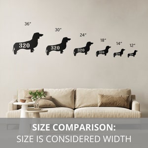 Personalized Sausage Dog Address House Number Sign, Dachshund Metal ...