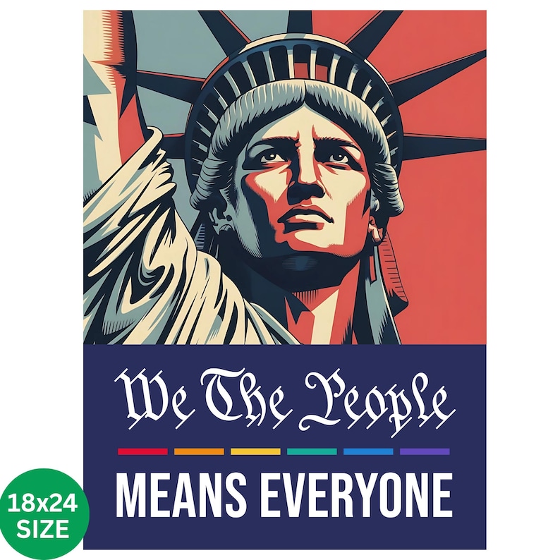 We the People Means Everyone Poster Protest March Sign No Kings in ...