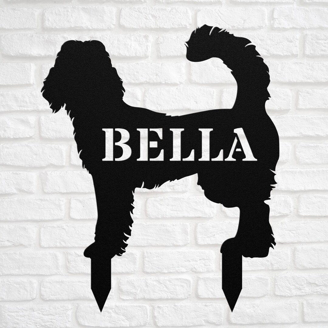 Personalized Labradoodle Garden Statue Stake, Custom Labradoodle ...