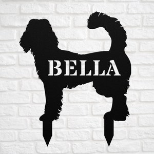 Personalized Labradoodle Garden Statue Stake, Custom Labradoodle ...