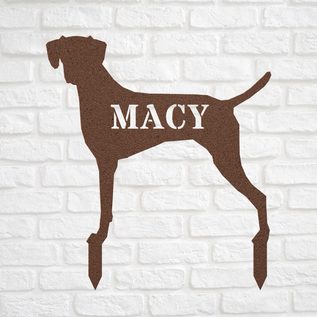 Personalized Vizsla Copper Garden Statue Stake, Custom Vizsla Outdoor ...
