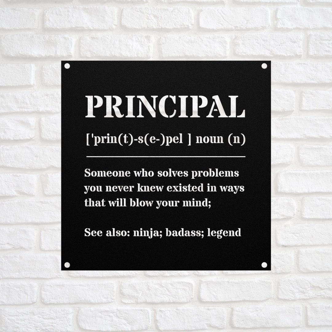 PRINCIPAL Gift Metal Sign Birthday, Appreciation, Christmas Gifts Sign ...