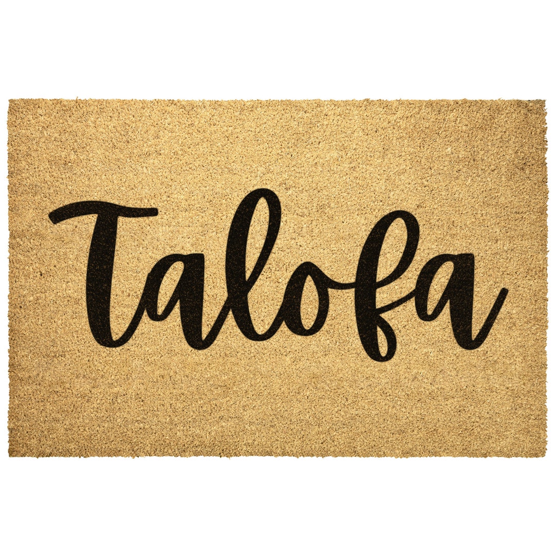 Talofa Door Mat With Samoan Gift for Wedding With Monogram Doormat With ...