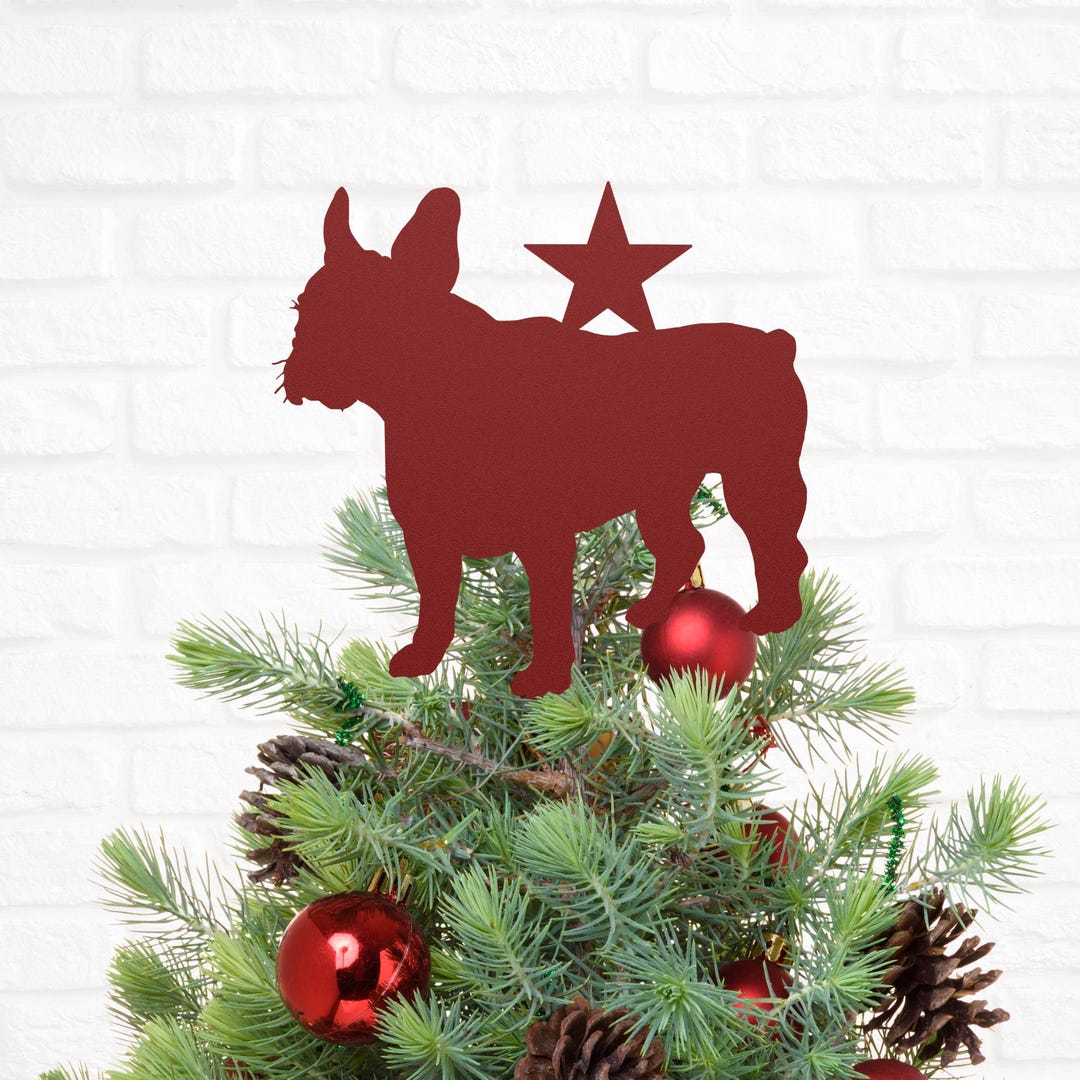 French Bulldog Tree Topper Frenchie Christmas Holiday Decoration ...