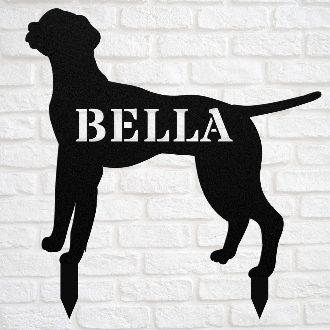 Personalized Pointer Garden Statue Stake, Custom Pointer Outdoor Yard ...