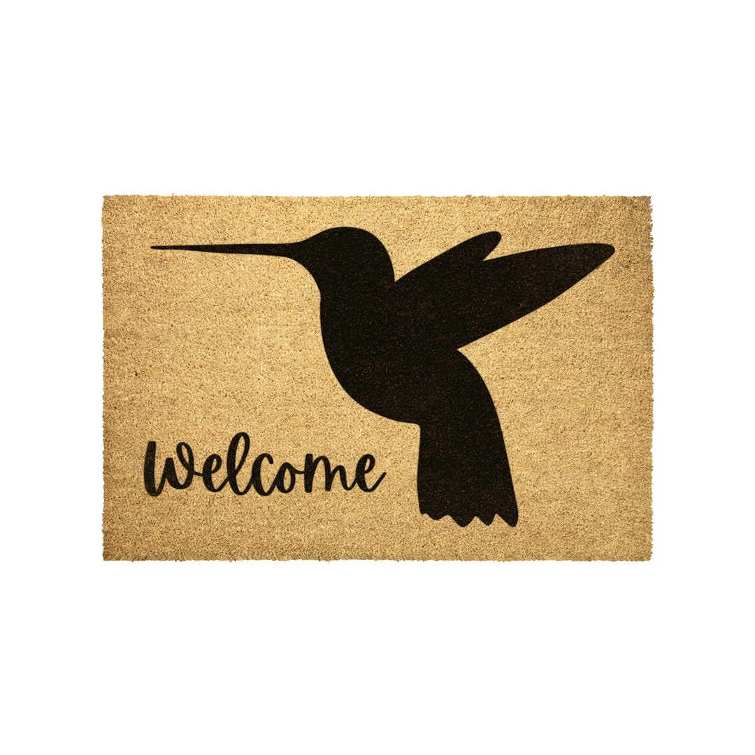 Hummingbird Coir Doormat Outdoor Rug Door Mat Decor Housewarming Home ...