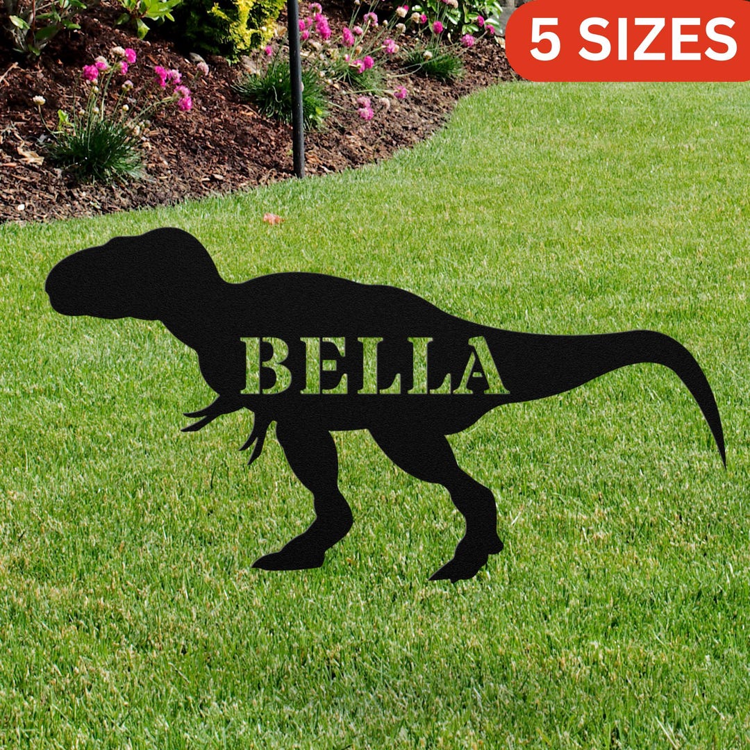 Dinosaur Memorial Stake Loss of Dinosaur Wind Chime Heart Grave Marker ...