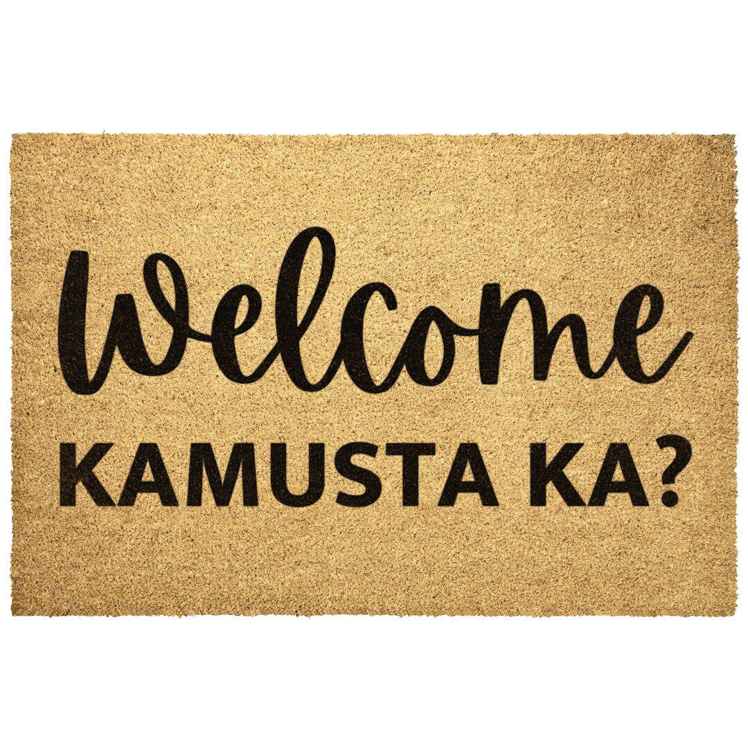 Filipino Doormat Decor Art Outdoor Rug, How Are You in Filipino ...