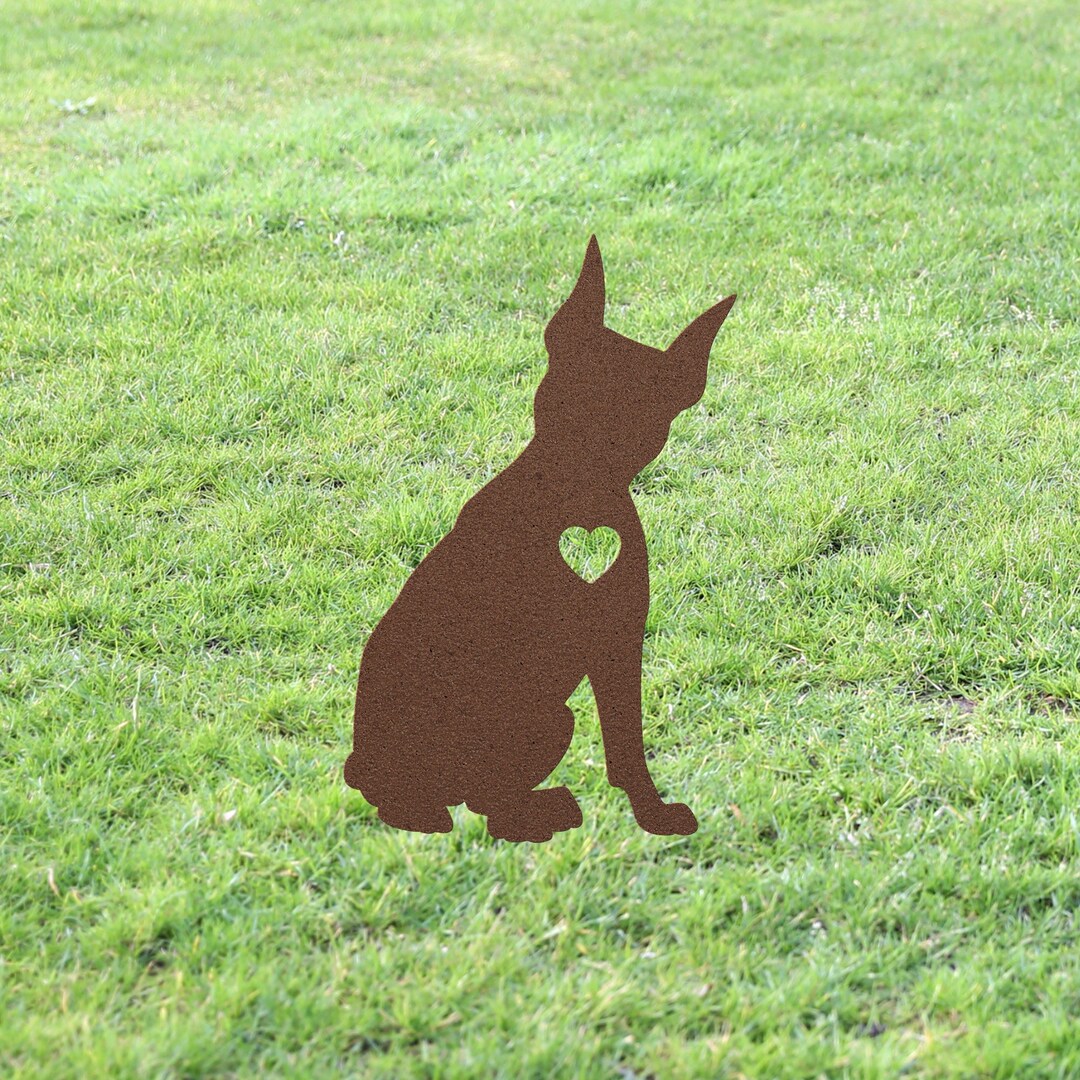 Personalized Boxer Dog Garden Statue Stake, Custom Boxer Dog Outdoor ...