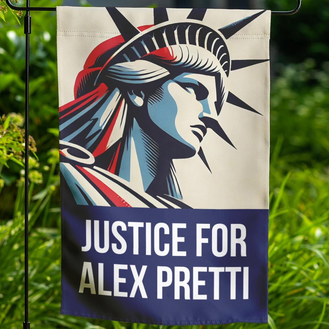 Justice for Alex Pretti Garden Flag Abolish Ice Anti Trump Flag Protest ...