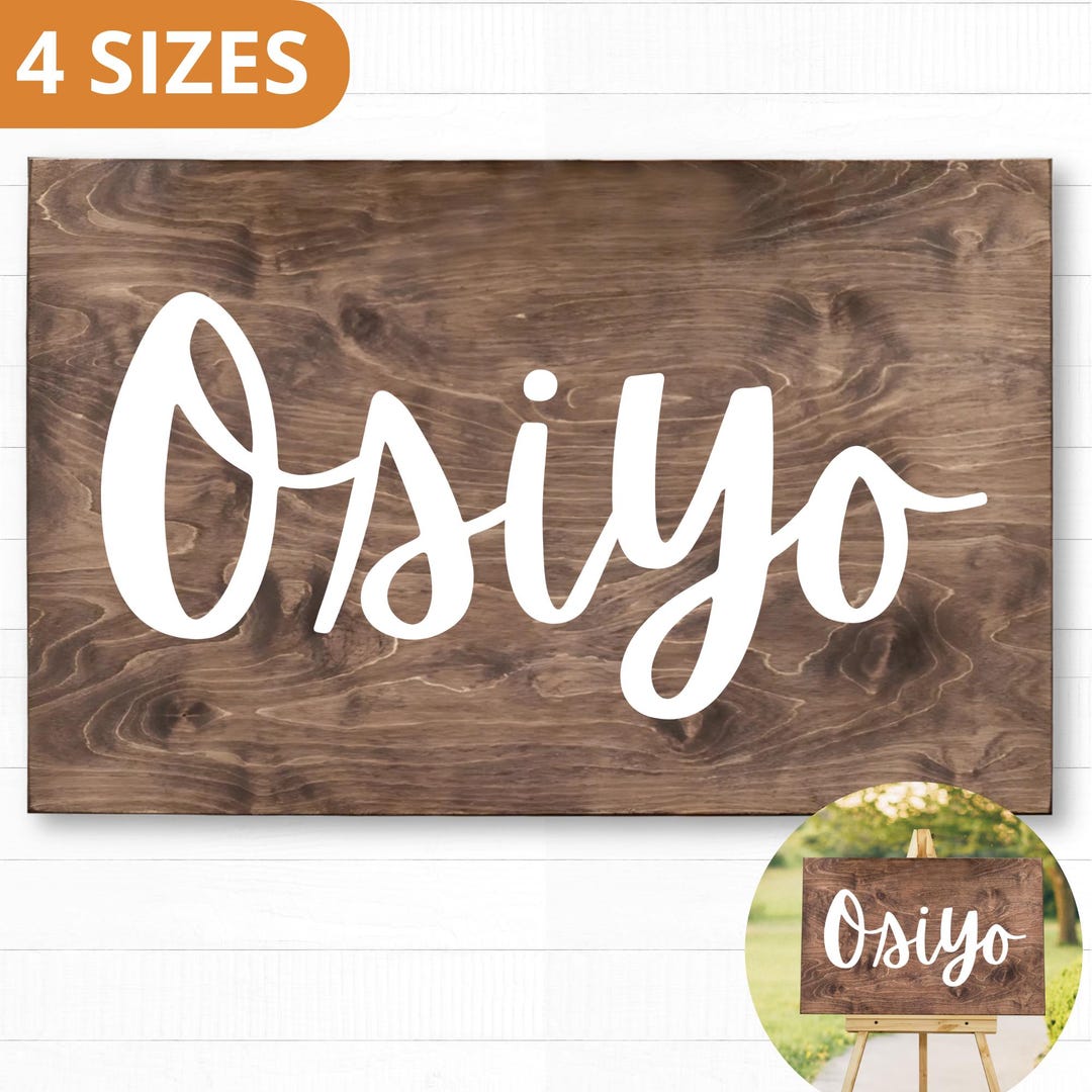 Osiyo Cherokee Hello Wood Sign Wooden Wedding Sign Front Door Decor ...
