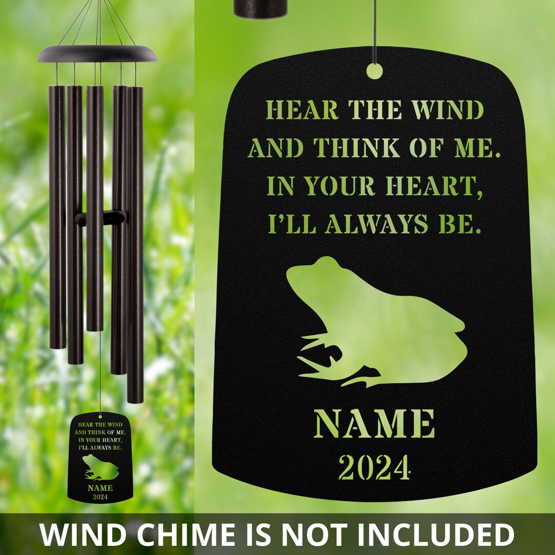 Frog Wind Chime Sail Frog Memorial Frog Loss Gift Sympathy Bereavement ...