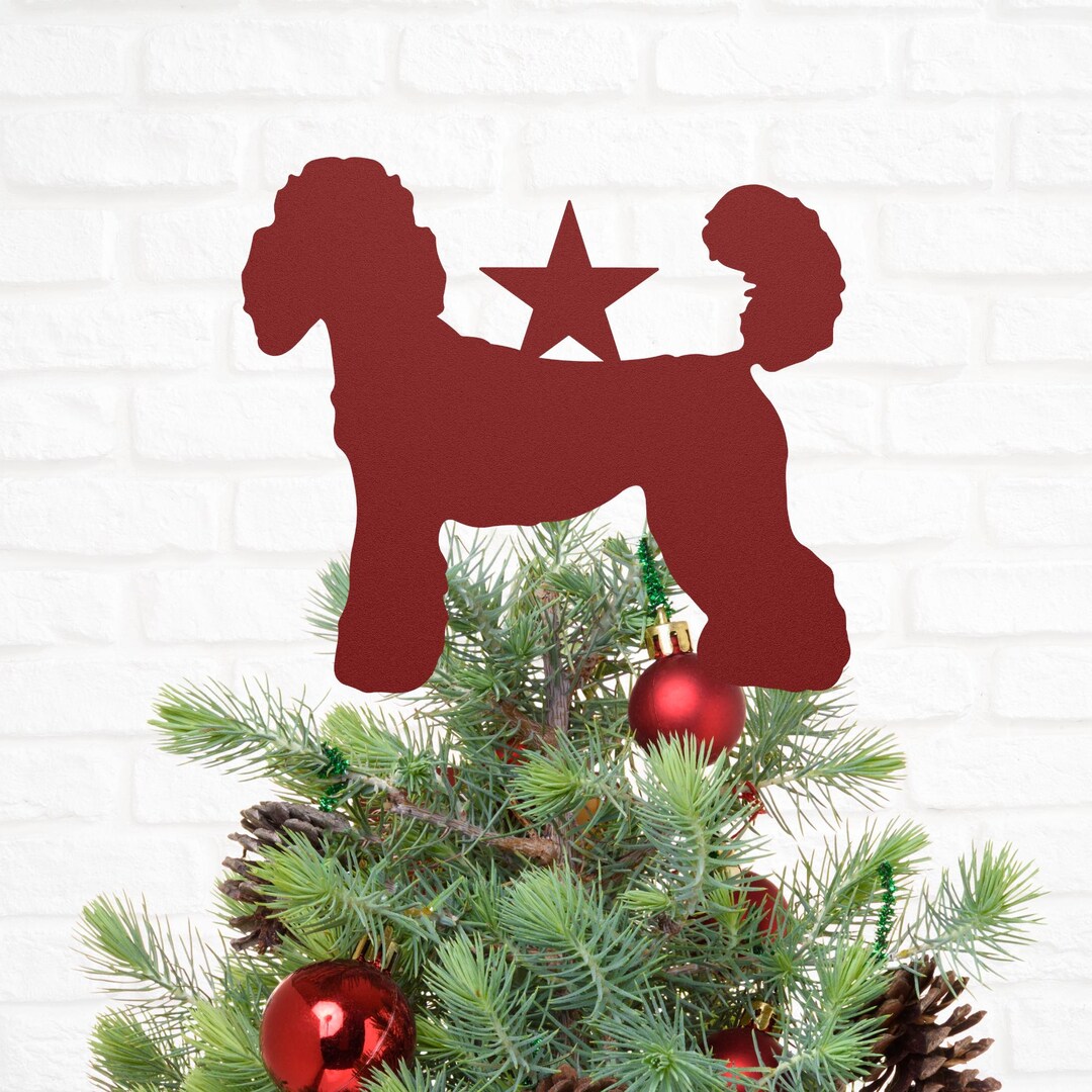 Standard Poodle Tree Topper Christmas Holiday Decoration Ornament Dog ...