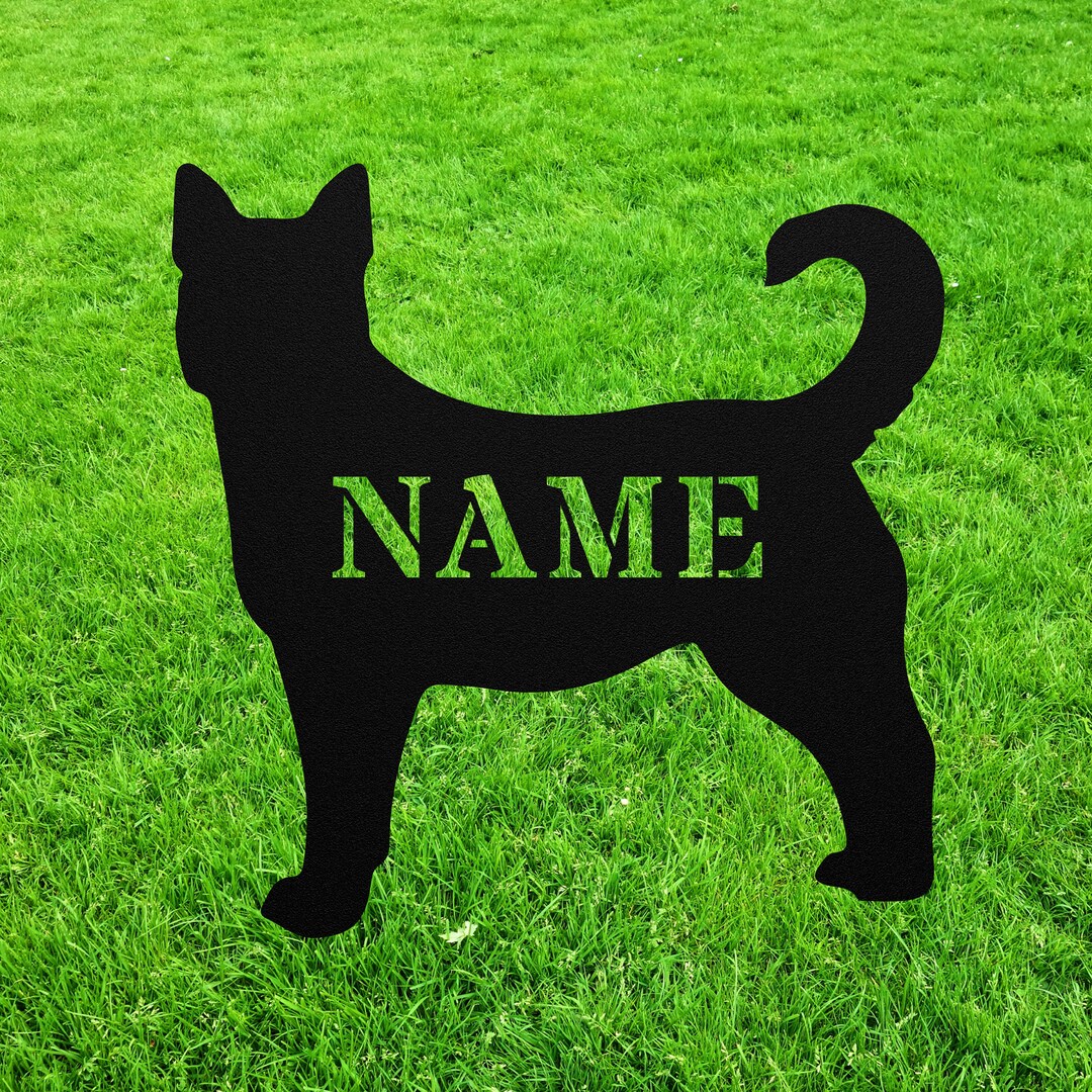 Korean Jindo Yard Statue Stake Korean Jindo Dog Memorial Wind Chime ...