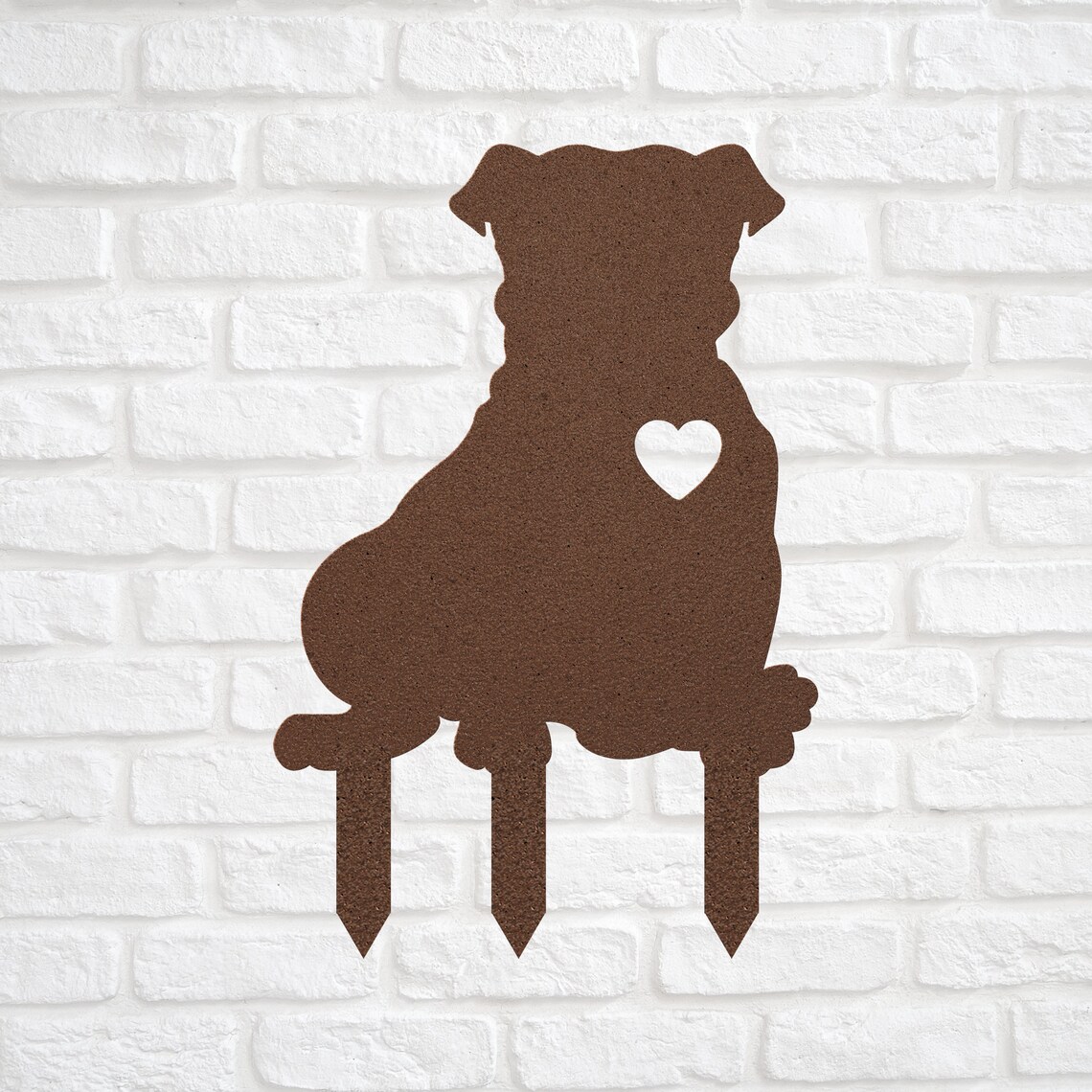English Bulldog Memorial Stake Loss of English Bulldog Wind Chime Heart ...