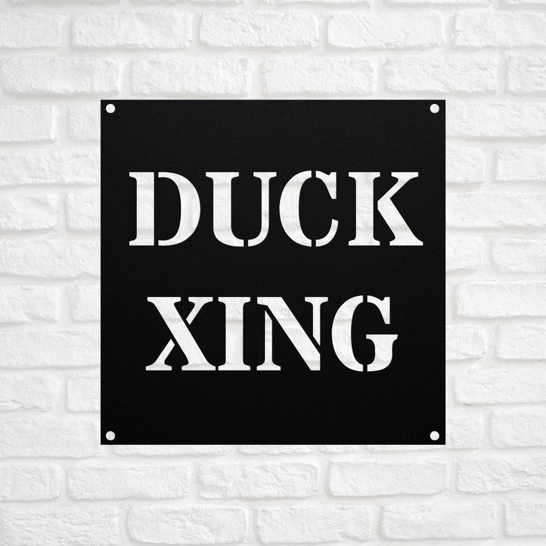 Duck Crossing Metal Sign Homestead Farm Sign Backyard Duck Sign Funny ...