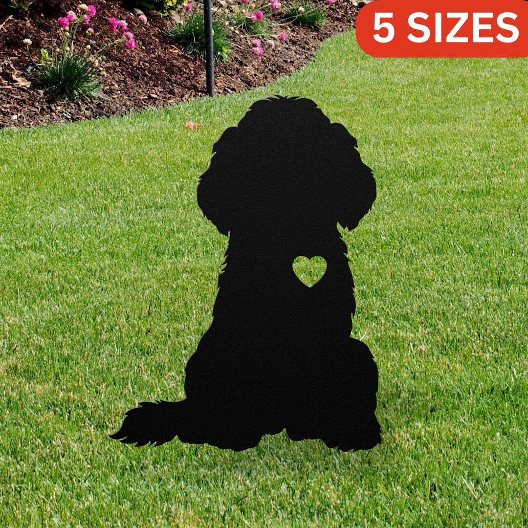 Cockapoo Yard Statue Stake Cockapoo Memorial Wind Chime Outdoor Garden ...