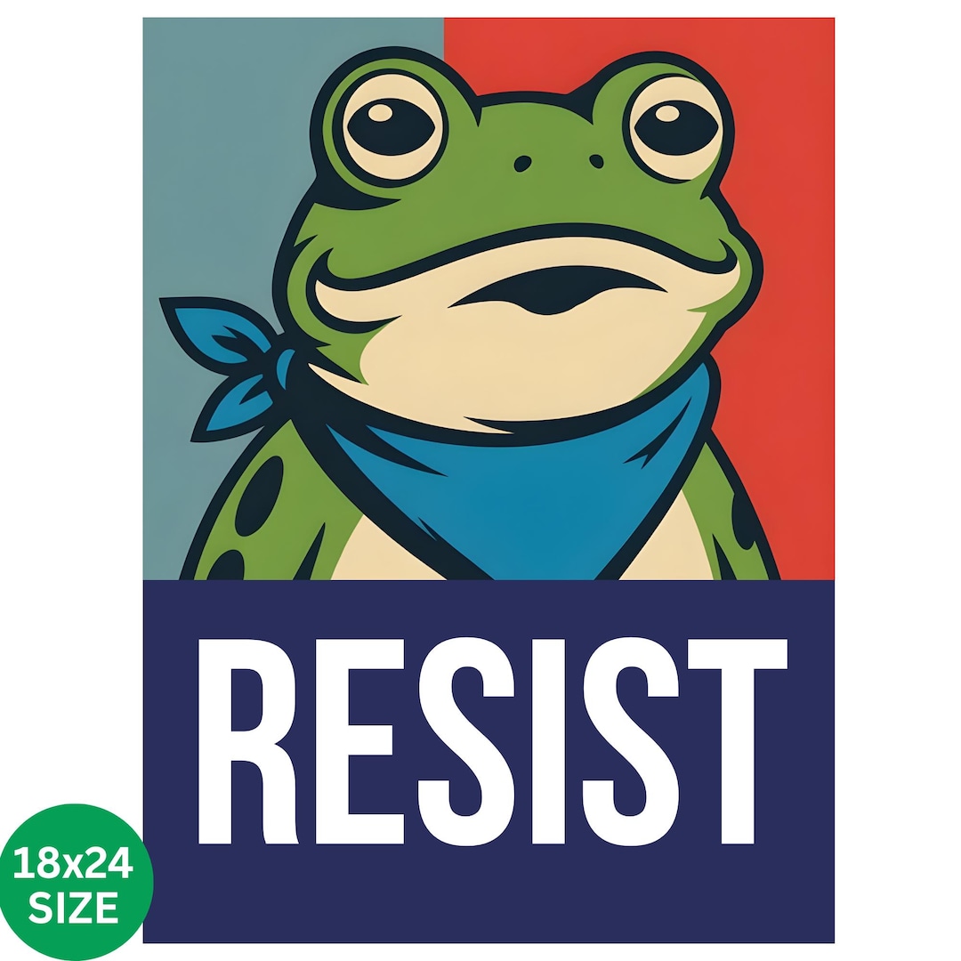 Resist Portland Frog Protest Anti Trump Poster Protest March Sign ...