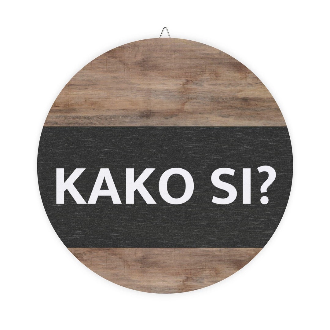 Croatian Gift Decor Art Door Hanger Wood Sign Front Door Wreath How Are ...