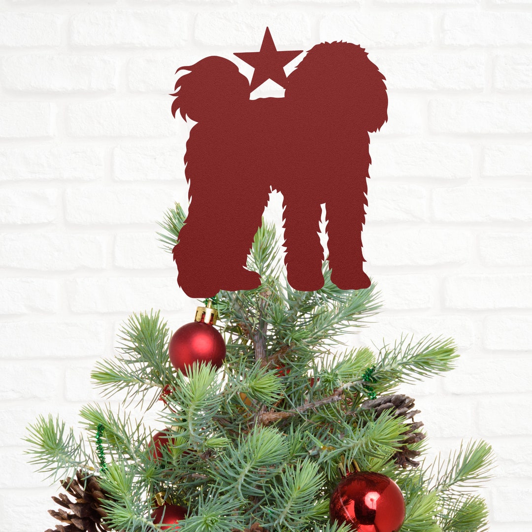 Goldendoodle Tree Topper Christmas Holiday Decoration Ornament Dog Gift ...
