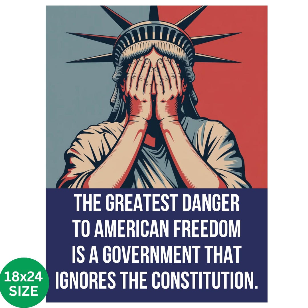 The Greatest Danger to Freedom Protest Poster Sign, Anti-trump ...