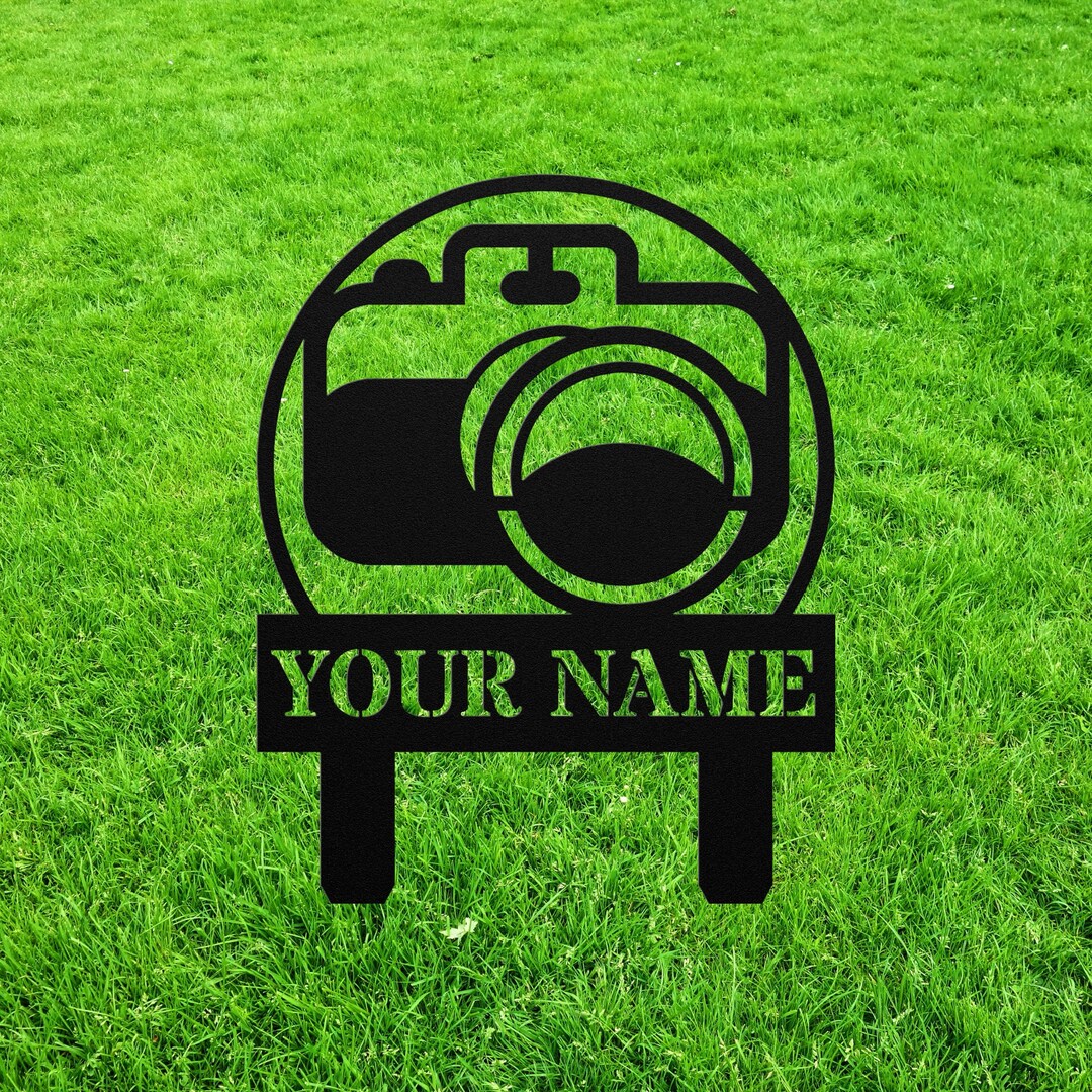 Custom Photographer Yard Sign Stake, Personalized Photography Metal ...
