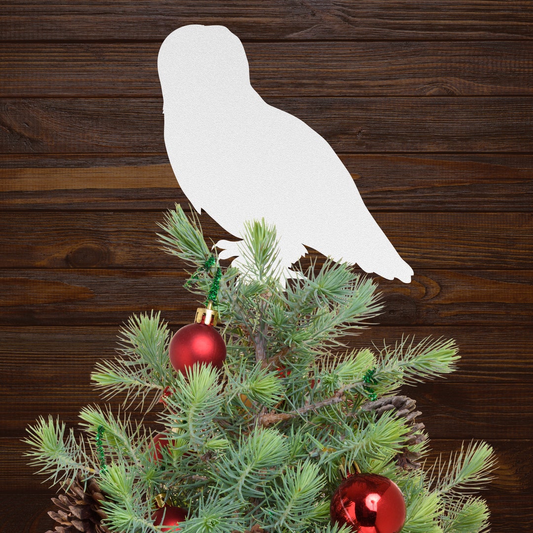 Snowy Owl Tree Topper - Woodland Tree Topper | Christmas Tree Topper ...