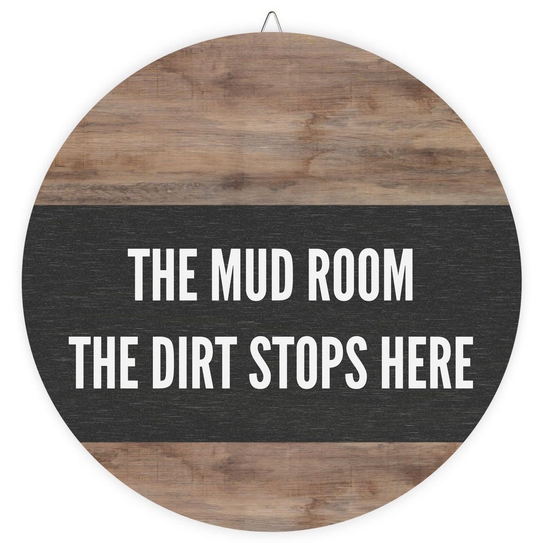 The Mud Room the Dirt Stops Here Sign - Funny Laundry Room Wood Indoor ...