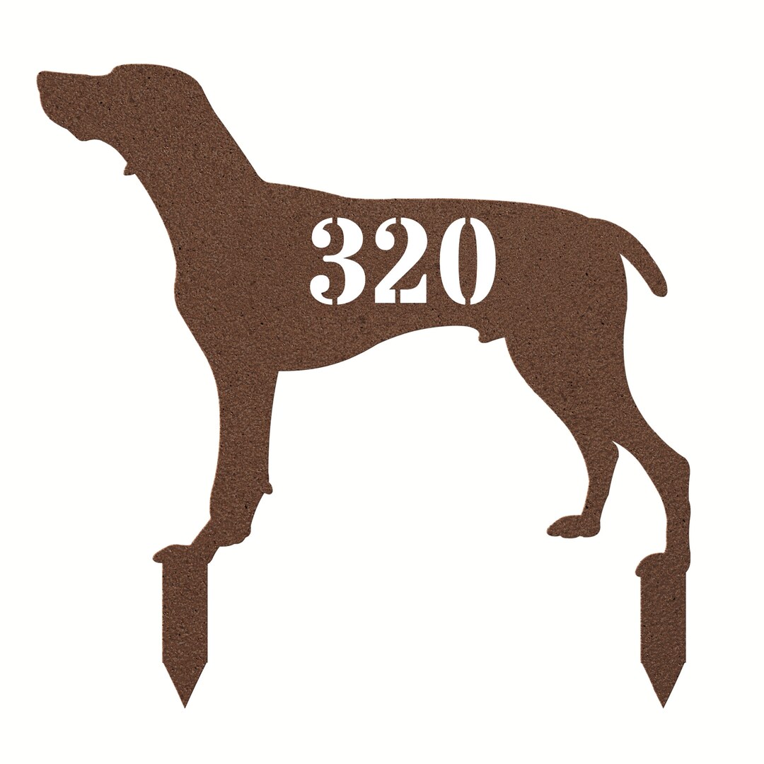 German Shorthaired Pointer Gsp House Number Sign Yard Address Plaque ...