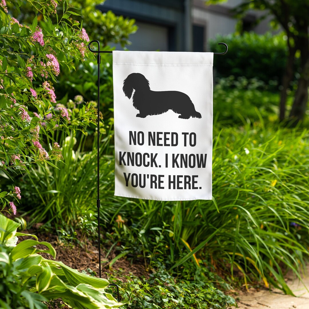 Long Haired Dachshund Garden Flag Yard Sign Art Banner Long Hair ...