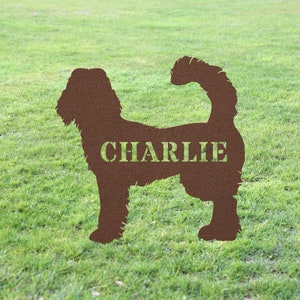 Personalized Labradoodle Copper Garden Statue Stake, Custom Labradoodle ...