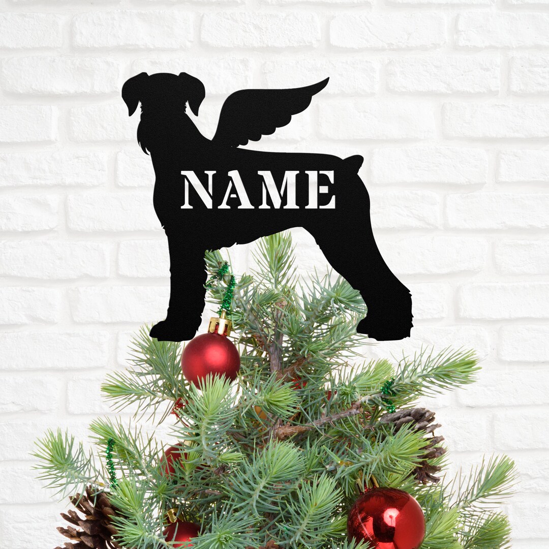Giant Schnauzer Tree Topper Christmas Holiday Decoration Ornament Dog ...