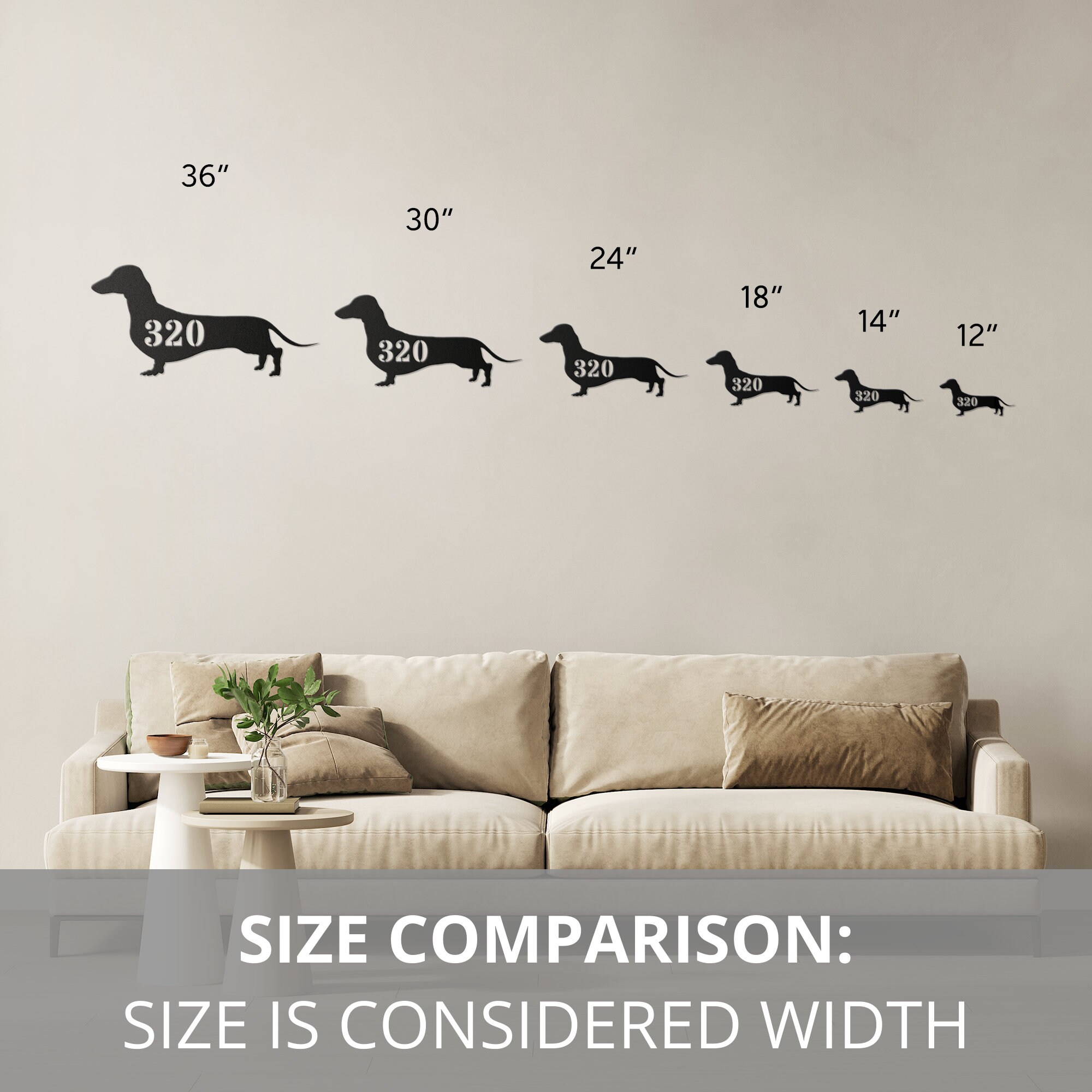 Personalized Weiner Dog Dachshund Address House Number Sign Metal Wall ...