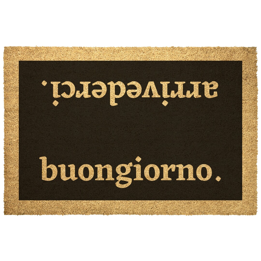 Arrivederci Buongiorno Italian Doormat - Etsy