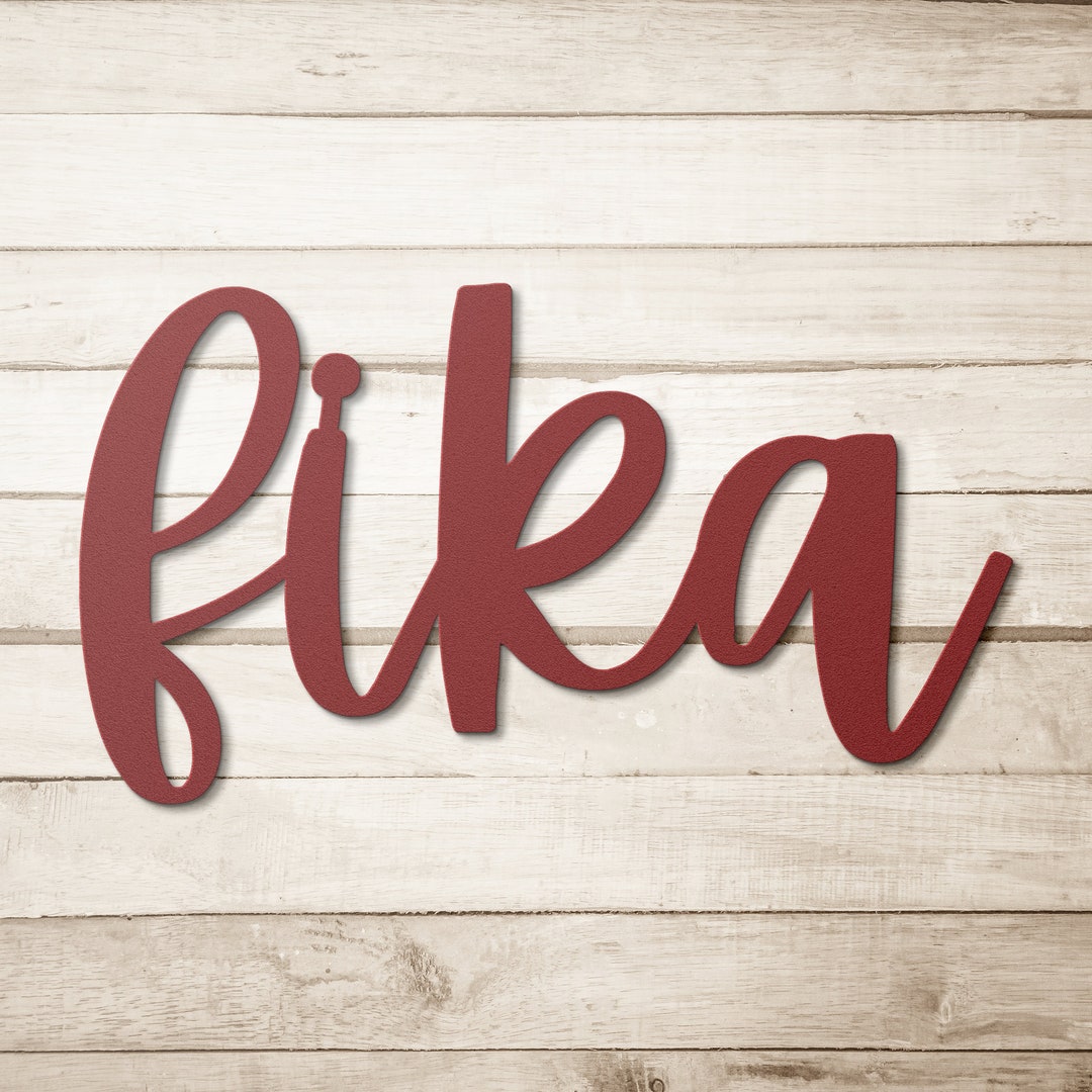 Fika Swedish Metal Sign, Scandinavian Nordic Style, Swedish Fika Sign ...