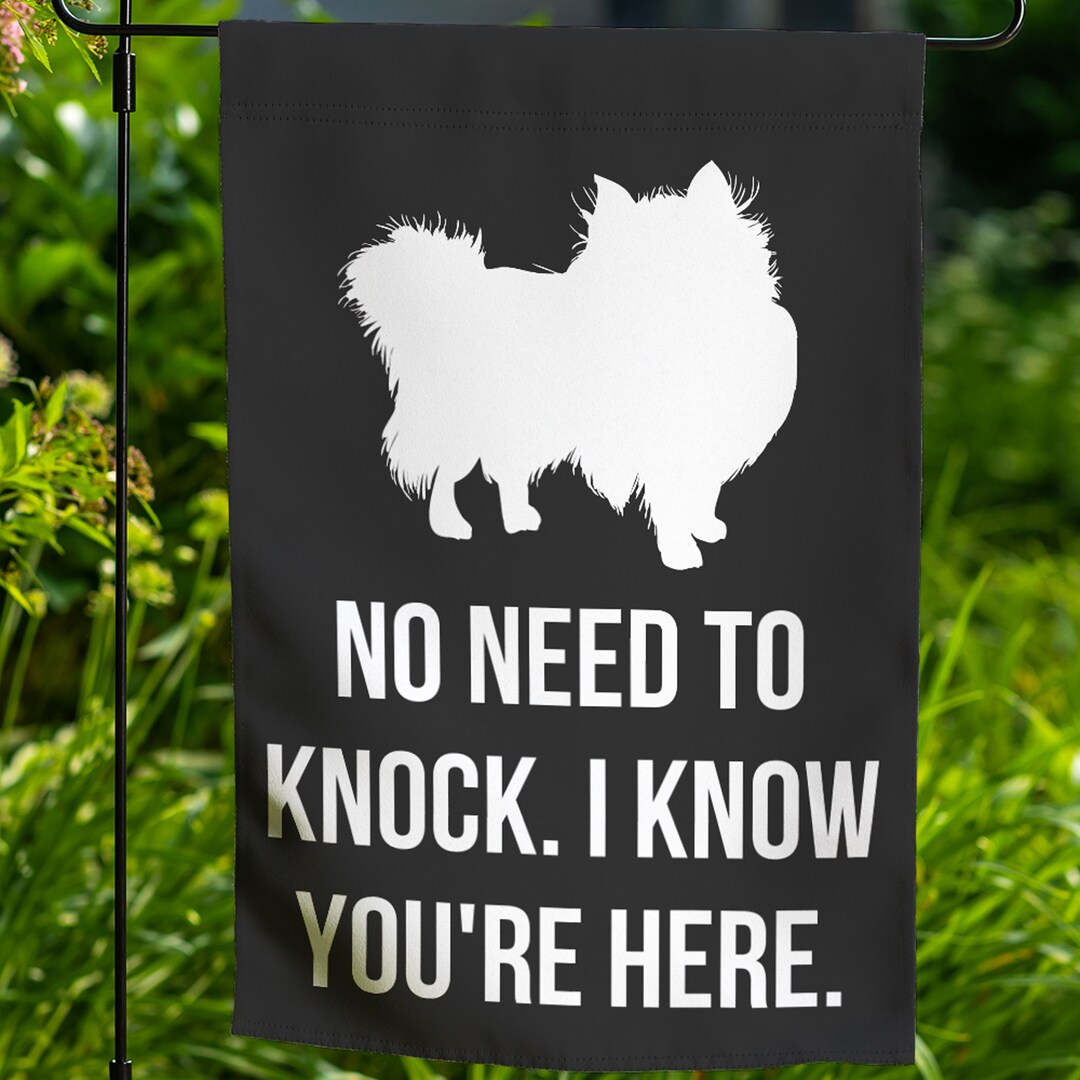 Pomeranian Garden Flag Yard Sign Art Banner Pomeranian Gift Lover ...