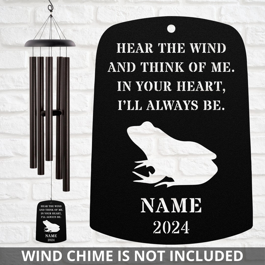 Frog Wind Chime Sail Frog Memorial Frog Loss Gift Sympathy Bereavement ...