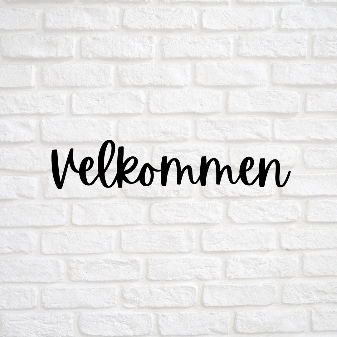 Danish Metal Sign Velkommen Wall Art Plaque Denmark Front Home Decor ...