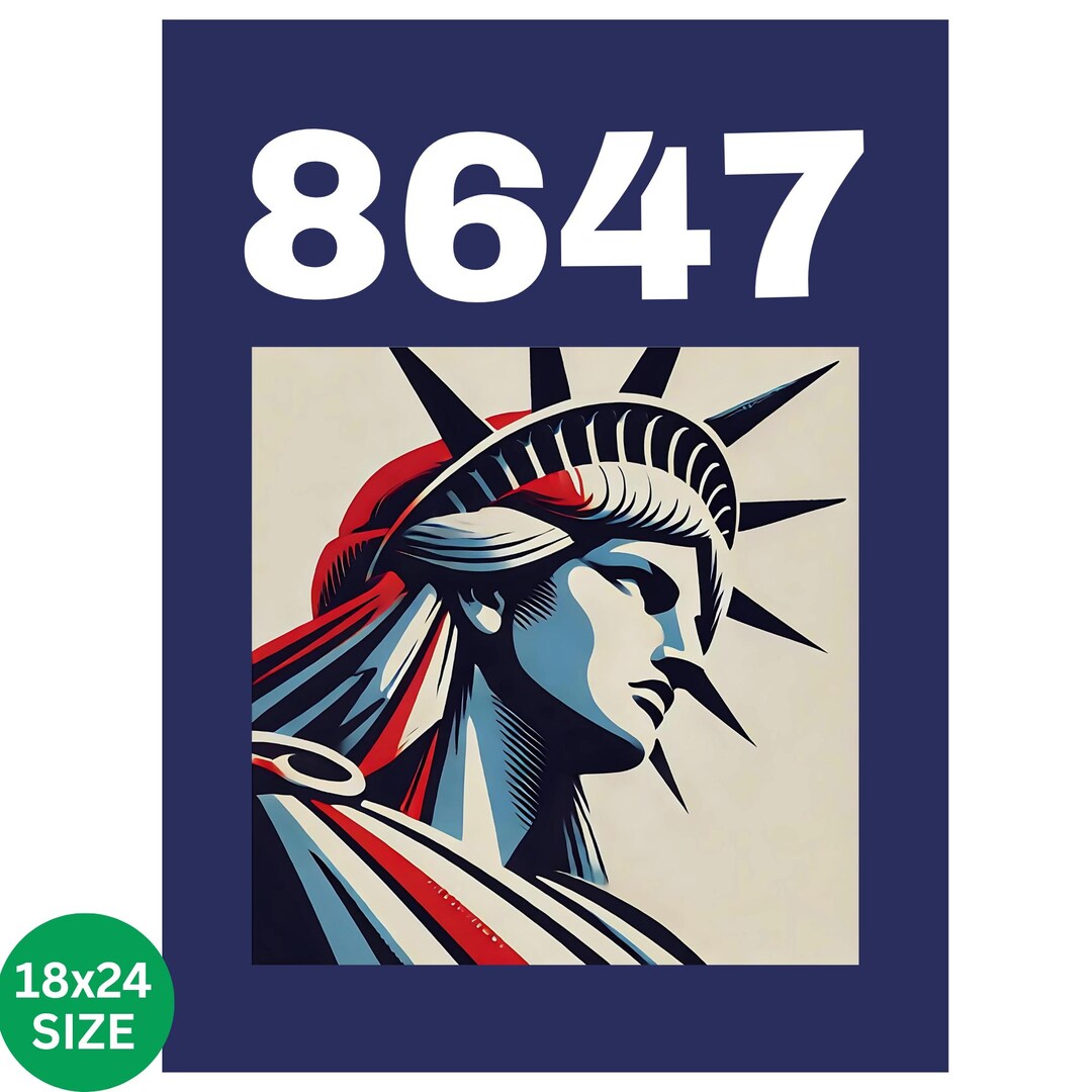 No King 8647 Anti Trump Poster Protest March Sign Poster, No Kings in ...