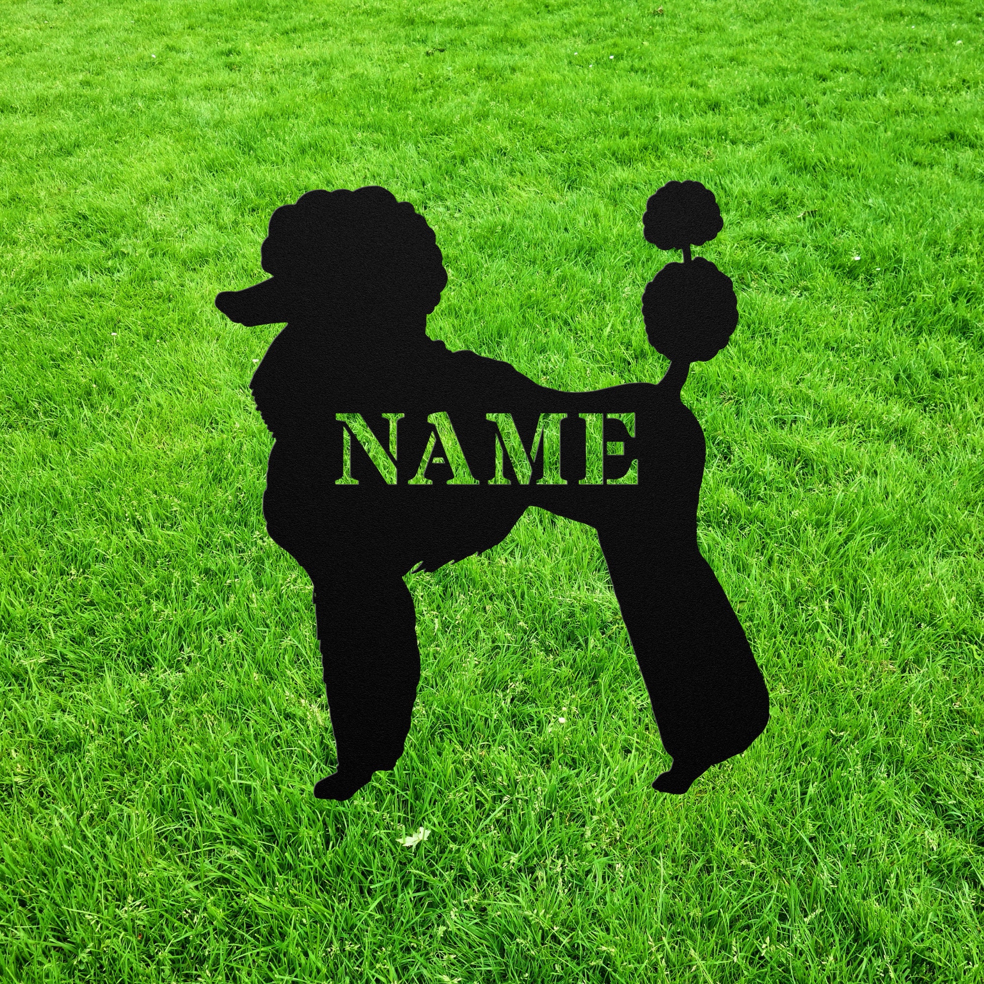 Personalized Poodle Garden Statue Stake Custom Poodle Outdoor - Etsy