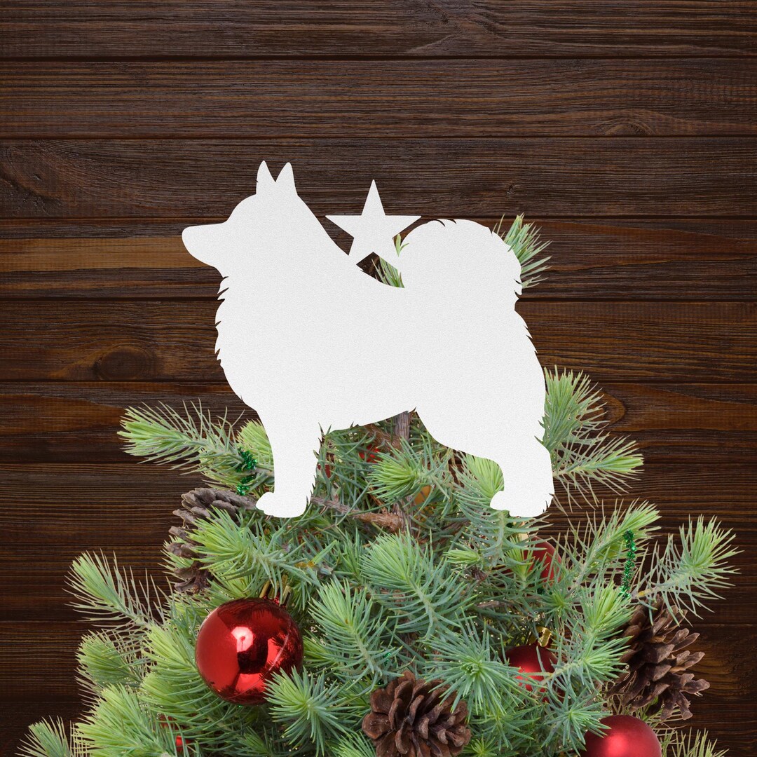 Keeshond Tree Topper Christmas Holiday Decoration Ornament Dog Gift ...