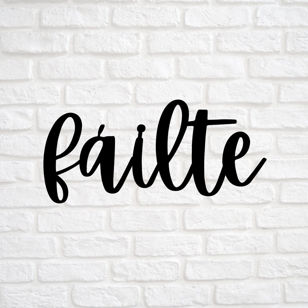 Irish Metal Sign Fáilte Wall Art Plaque Gaelic Ireland Front Home Decor ...