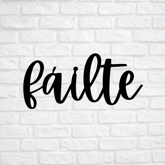 Irish Metal Sign Fáilte Wall Art Plaque Gaelic Ireland Front - Etsy