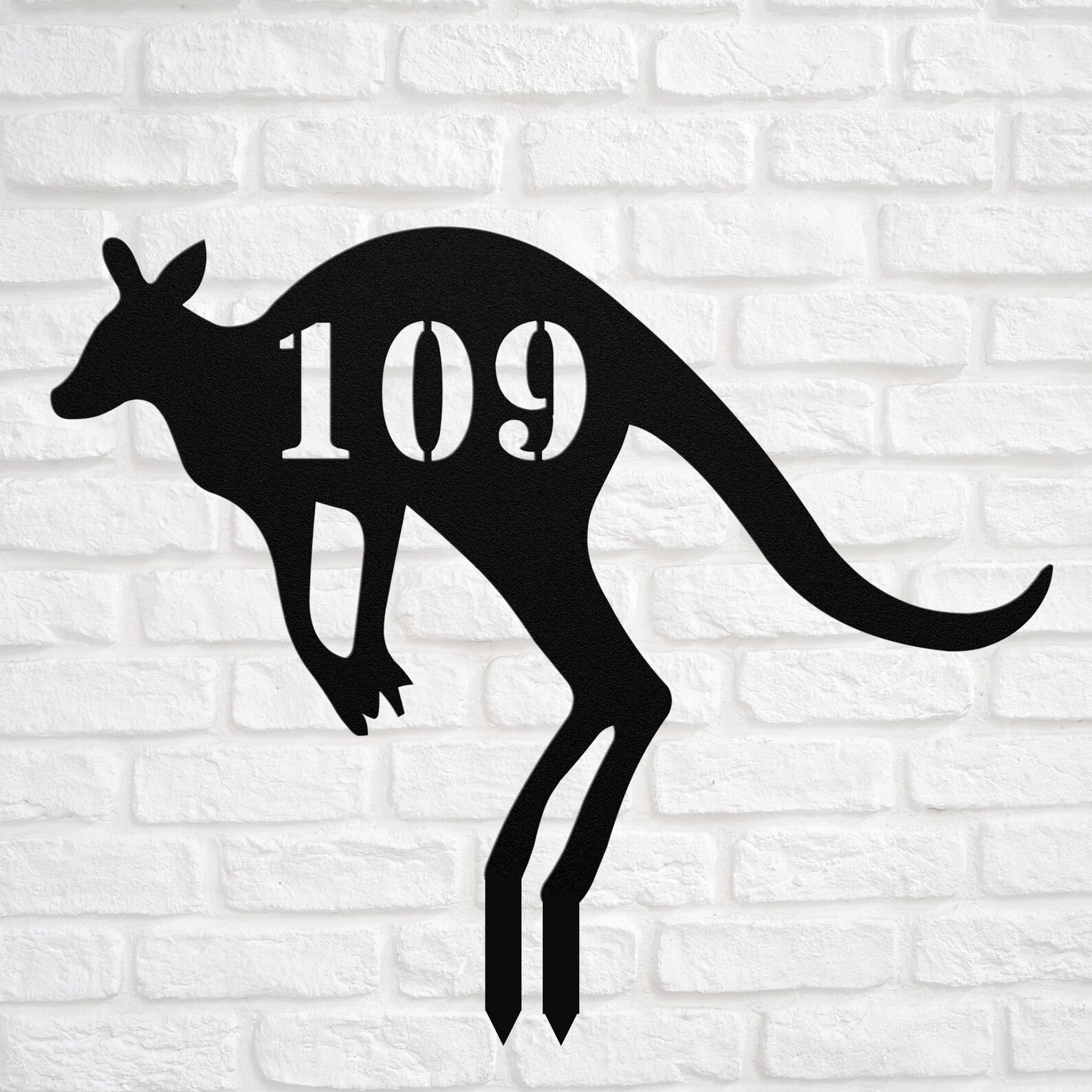 Kangaroo Address House Sign Kangaroo Metal Address Steel Yard - Etsy