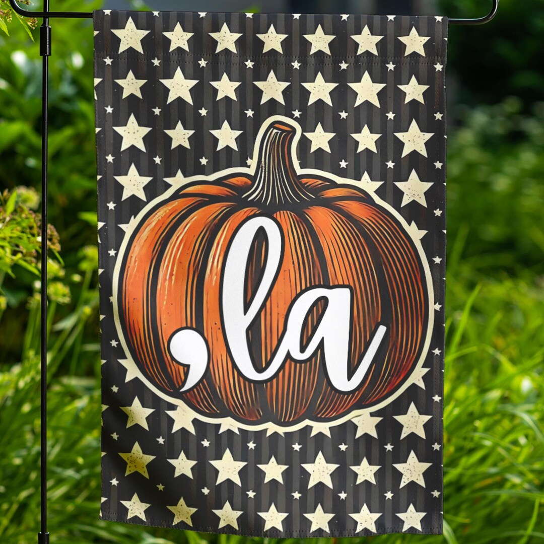 Comma La , Kamala Harris Flag, Orange Pumpkin Halloween Autumn Fall ...