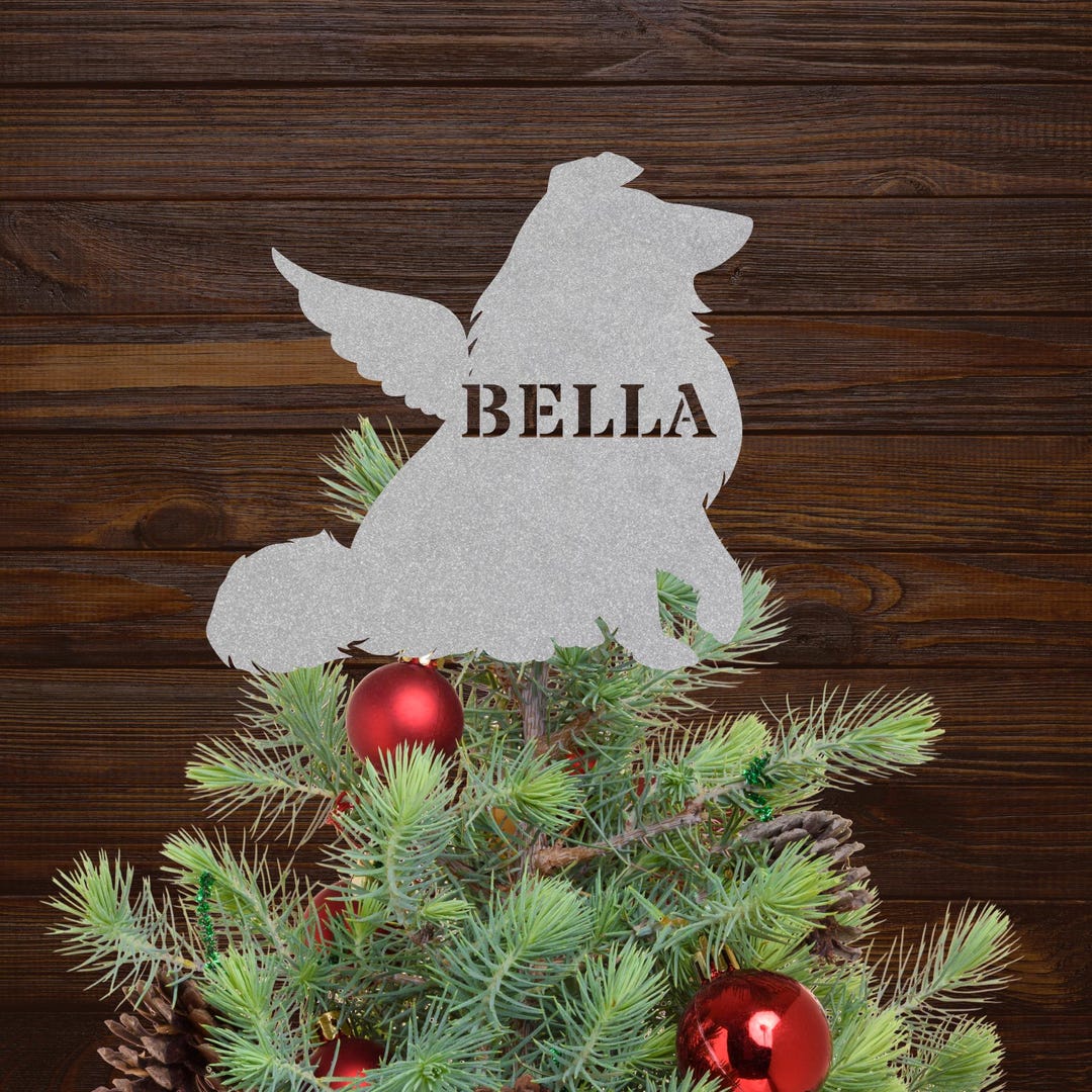 Sheltie Tree Topper Shetland Sheepdog Christmas Holiday Decoration ...