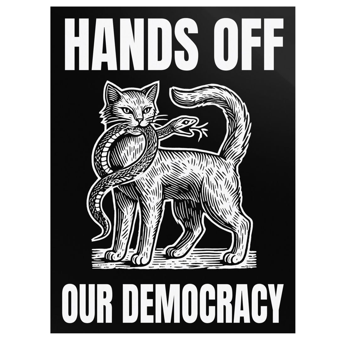 Hands off Our Democracy, Fight Oligarchy Poster, Protest Sign for March ...