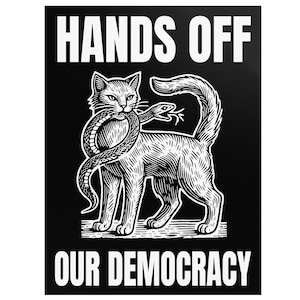 Hands off Our Democracy, Fight Oligarchy Poster, Protest Sign for March ...