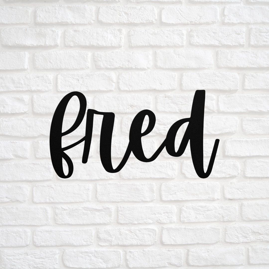 Fred Sign Swedish Peace Svensk Sverige Sign Metal Word Gift - Etsy