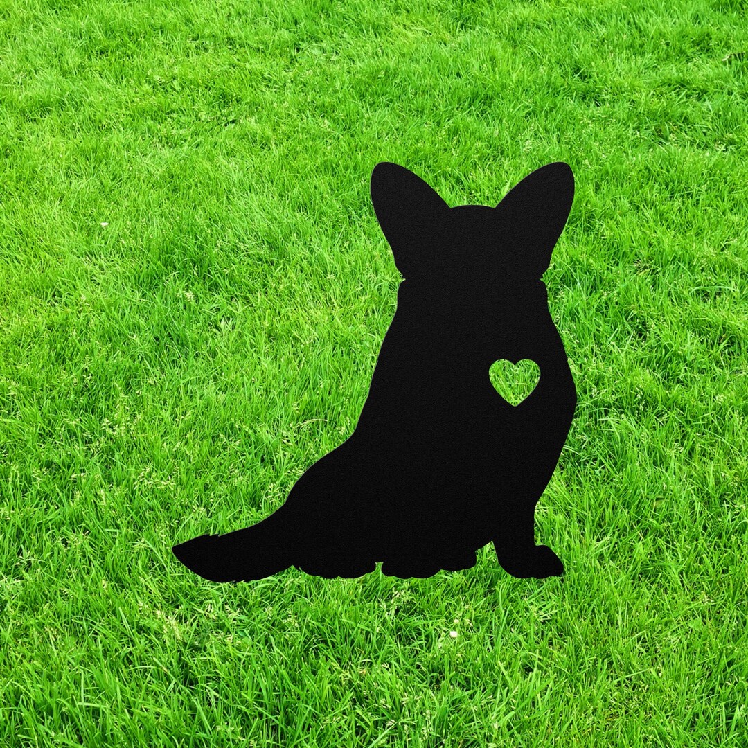 Personalized Corgi Garden Statue Stake, Custom Pembroke Welsch Corgi ...